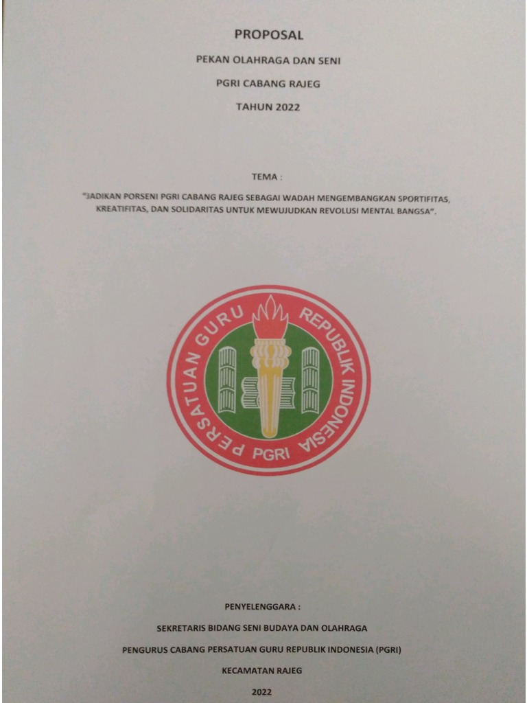 Proposal Kegiatan Pgri | PDF