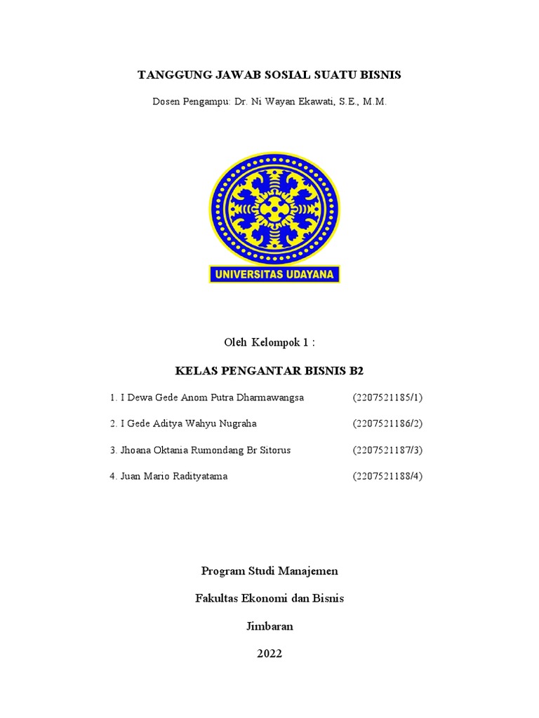 Paper Pengantar Bisnis Kelompok 1-3 | PDF