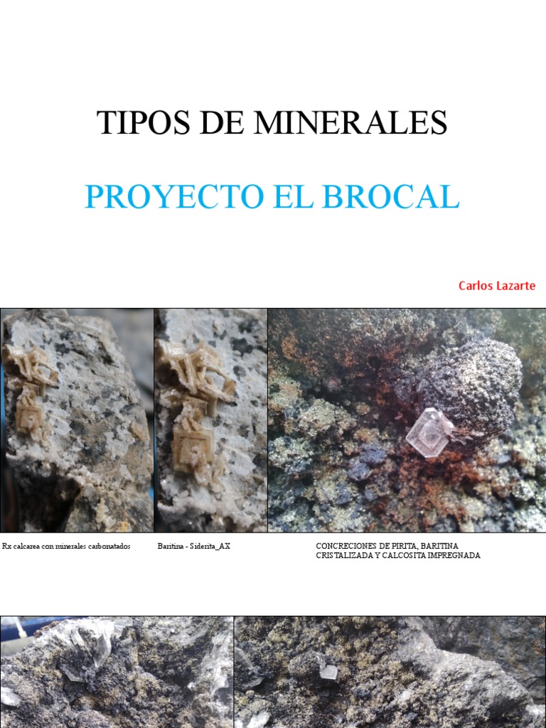 Tipos de Minerales | PDF | Calcita | Minerales