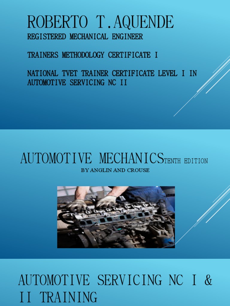 Automotive Power Point Lessons 2015 | PDF
