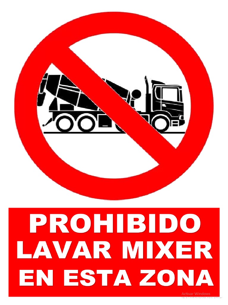 Prohibido Lavado de Mixer | PDF