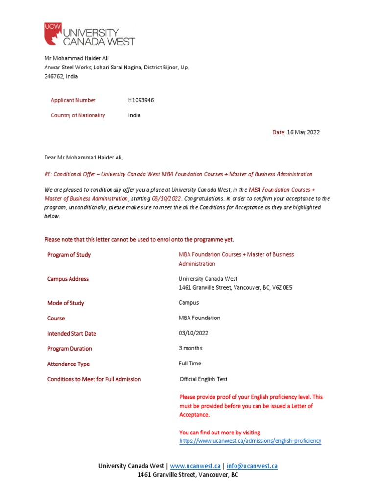 H1093946 Mohammad Haider Ali COL PDF | PDF | Payments | Master Of ...