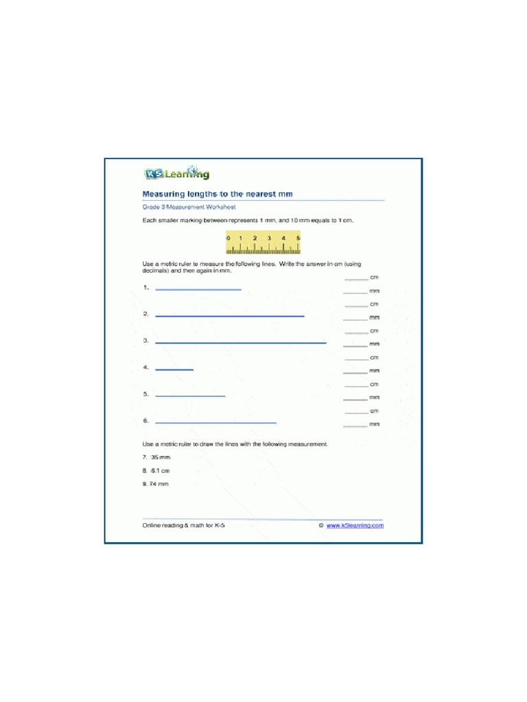 Measurement Work Sheet | PDF