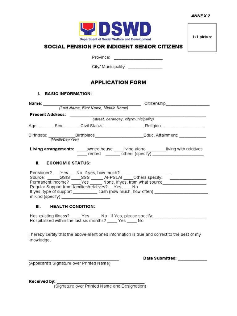 Application Form - Socpen | PDF