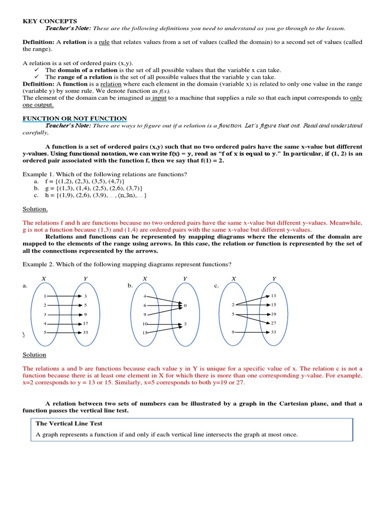 Function and Its Basic Properties | PDF | Function (Mathematics) | Set ...