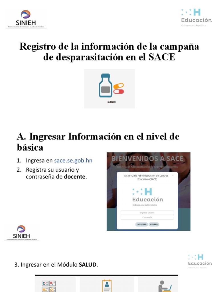 Registro de La Información de Desparasitación en SACE | PDF