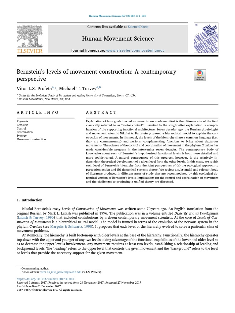 2018 Bernstein Levels Movement | PDF | Extracellular Matrix | Cytoskeleton