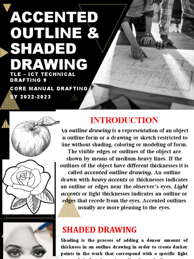 Accented Outline & Shaded Drawing | PDF | Drawing | Artistic Techniques