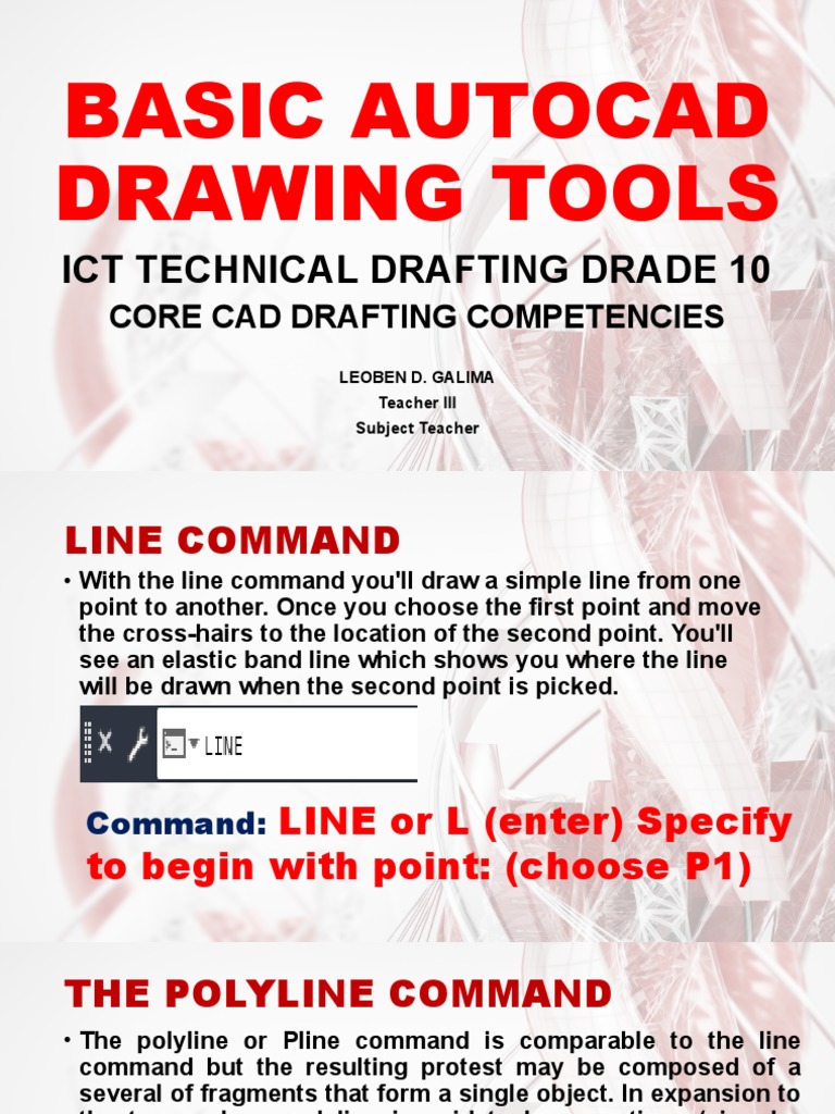 Basic Autocad Drawing Tools | PDF