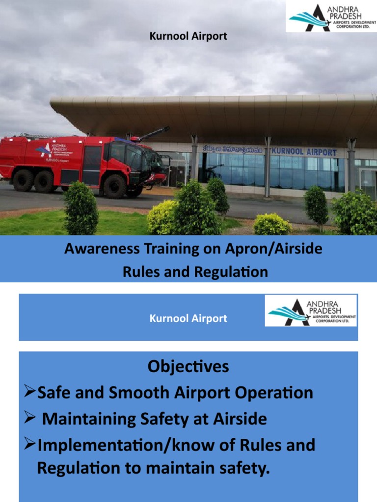 Kurnool Airport Airside Safety Training | PDF | Airport | Runway