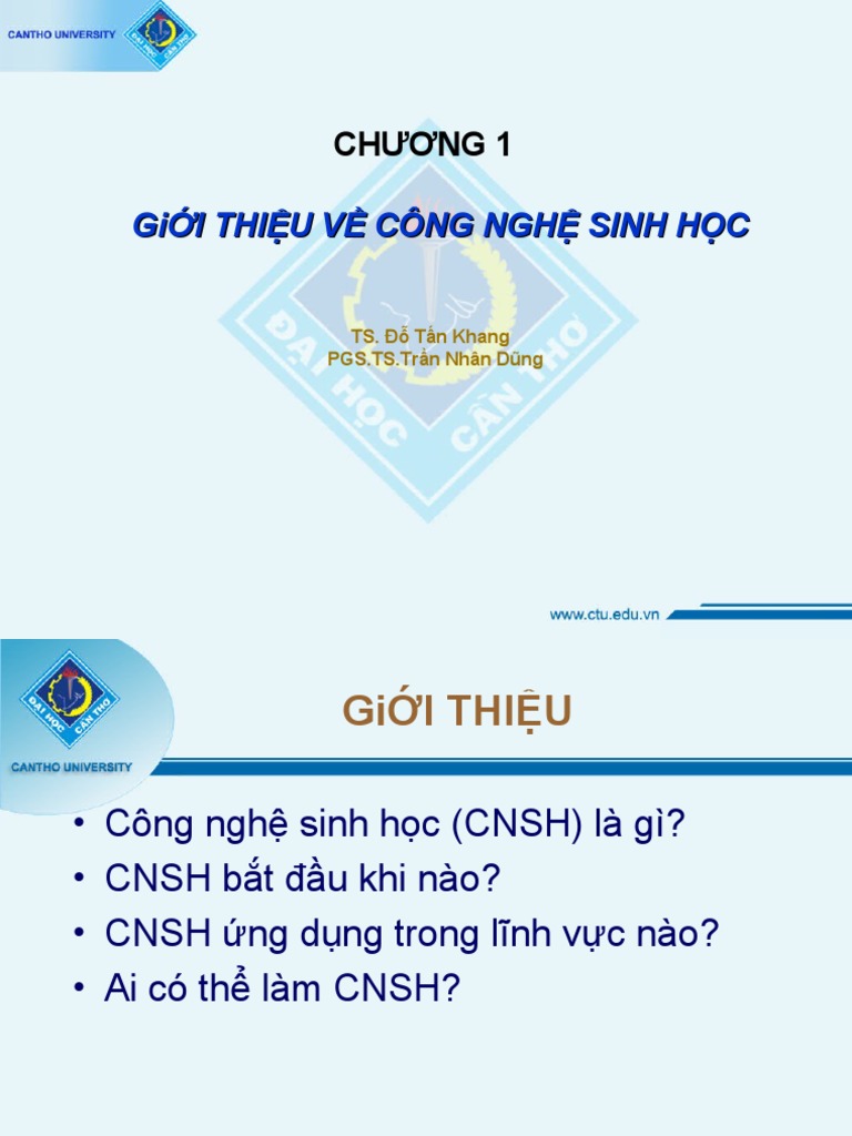 1 - Gioi Thieu CNSH V | PDF