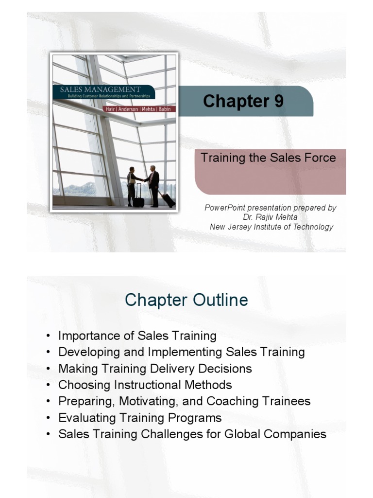 Chapter6 - CH - 09-Training The Sales Force | PDF | Sales | Educational Technology