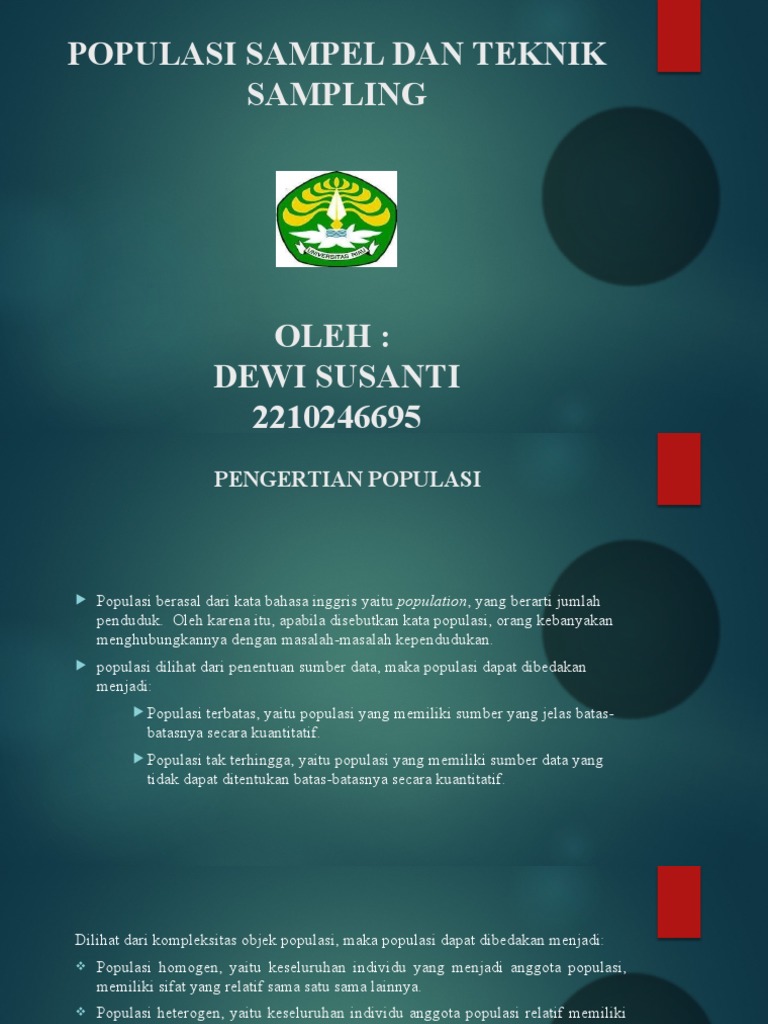 Populasi Sampel Dan Teknik Sampling | PDF
