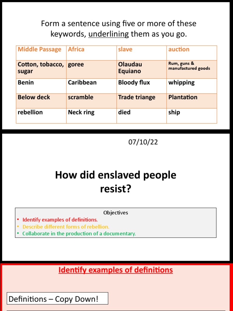 PPT - Slave Resistance and Rebellion | PDF | Slavery | North America