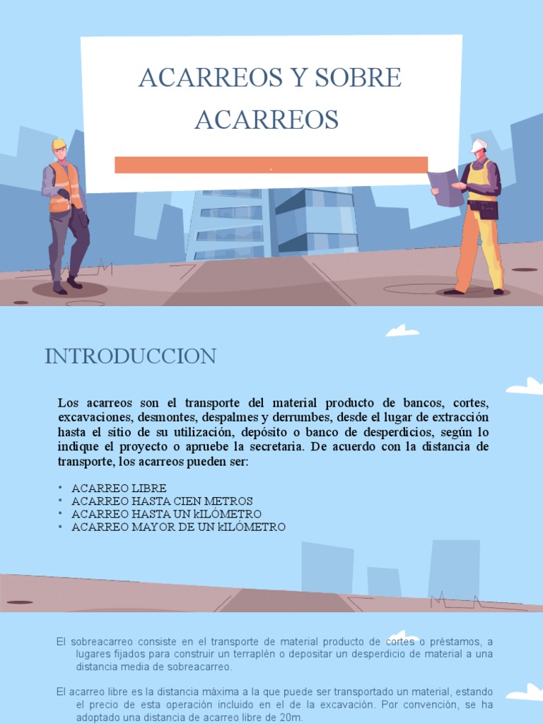 Tipos y Definición de Acarreos | PDF | Hogar, jardinería y bricolaje