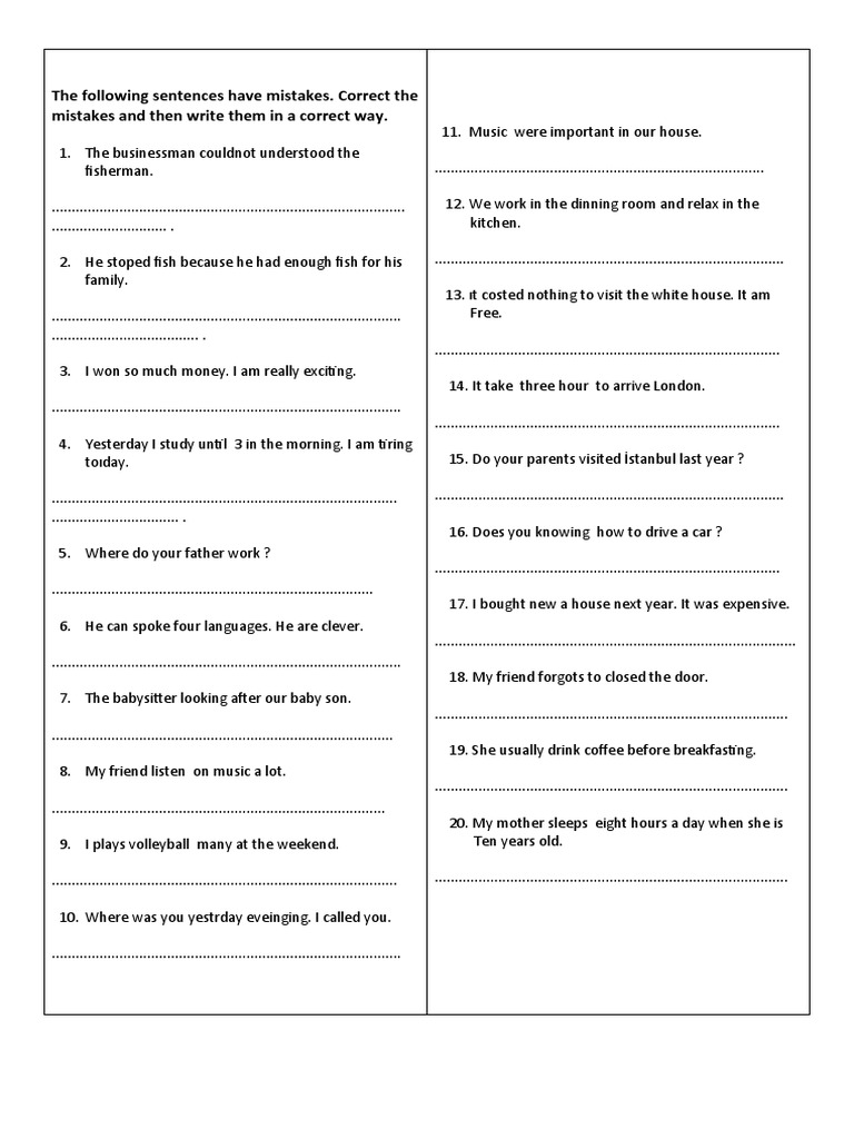 English Language Level Test 1 | PDF