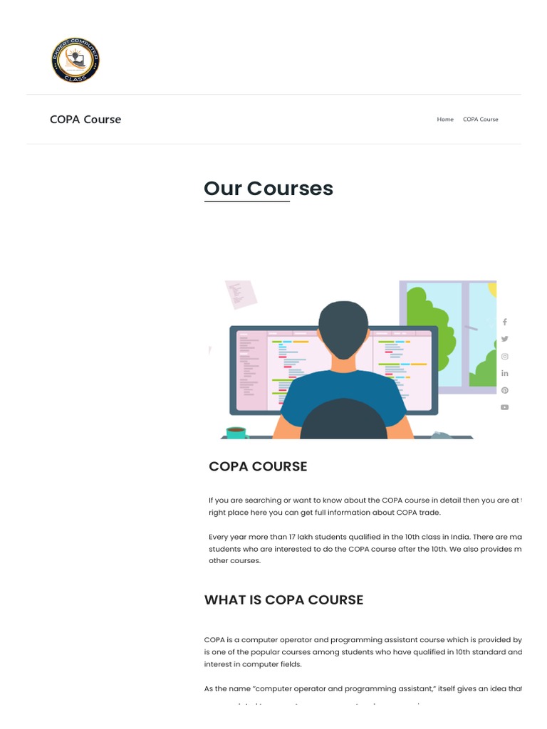 COPA Course Overview and Details | PDF | Operating System | Application ...