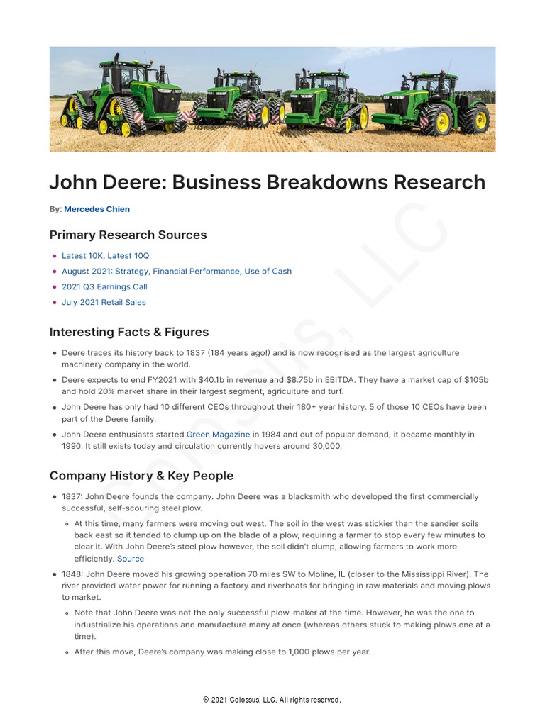 John Deere | PDF | Agriculture | Tractor