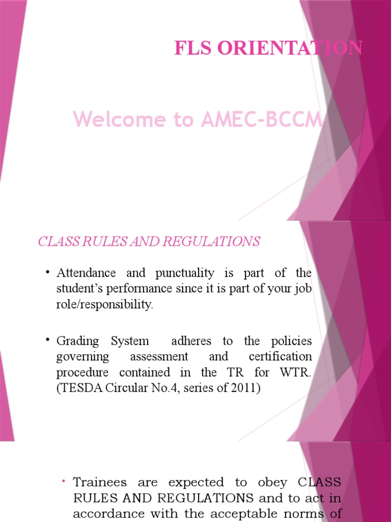 AMEC-BCCM Orientation Overview | PDF | Learning | Behavior Modification
