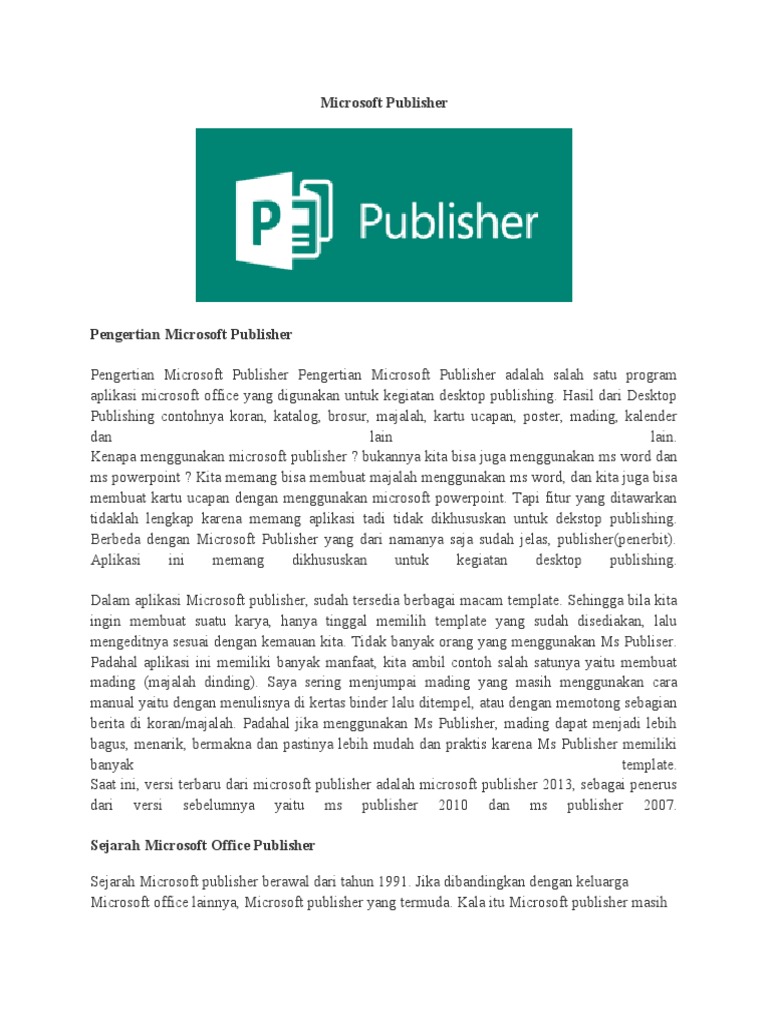 Microsoft Publisher | PDF