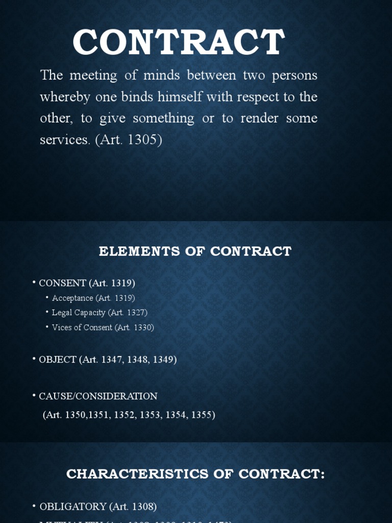 Last Session - Contracts | PDF | Annulment | Common Law