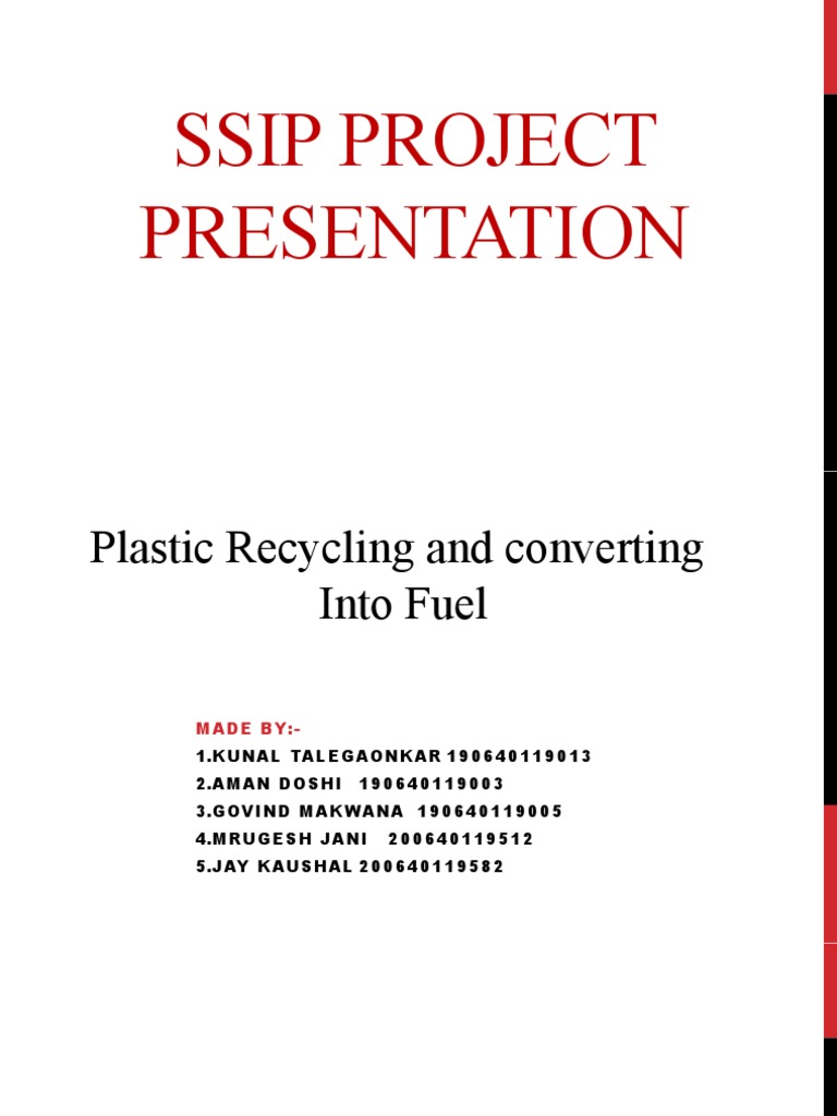 Ssip Project Presentation | PDF | Plastic | Waste