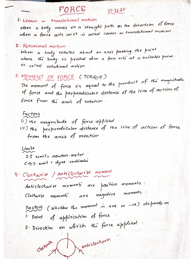 PHYSICS, Chapter-1 Force Notes | PDF