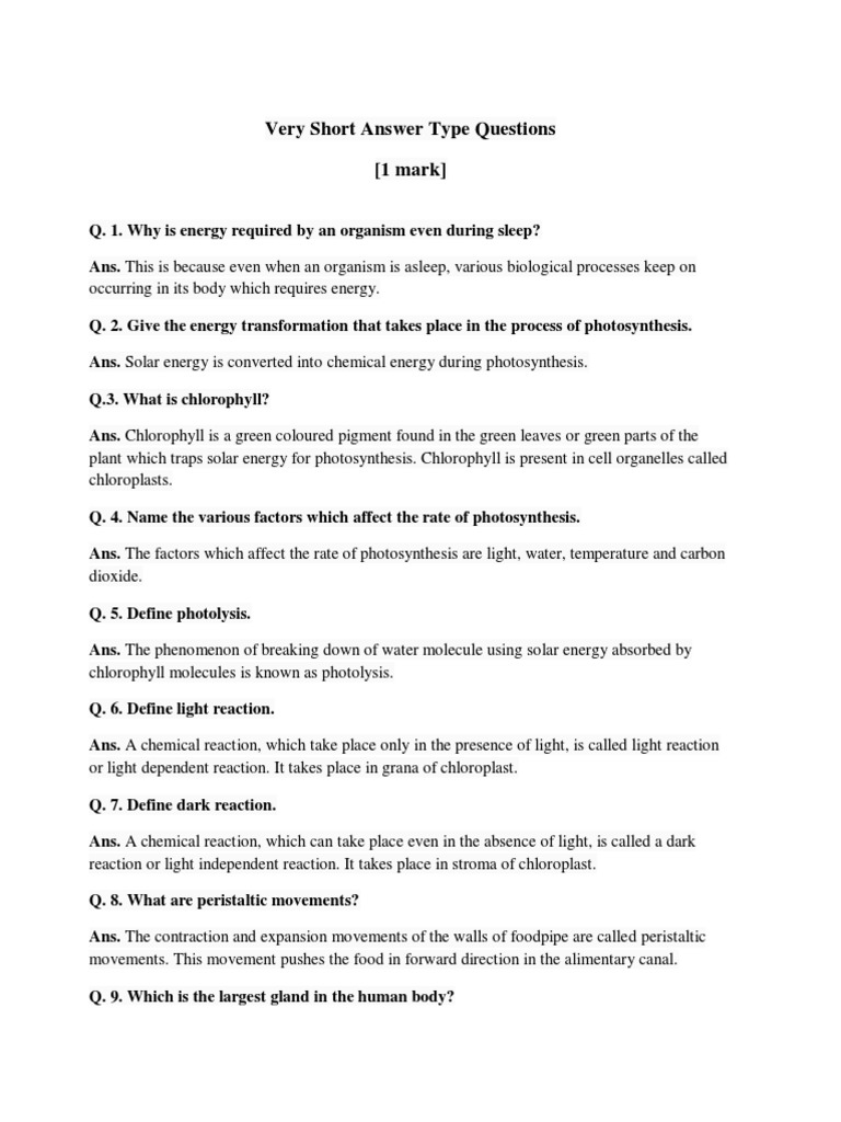 Xam Idea Science Solutions Class 10 Chapter 6 Life Processes | PDF ...