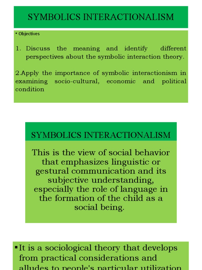 Understanding Symbolic Interactionism | PDF | Behavioural Sciences ...