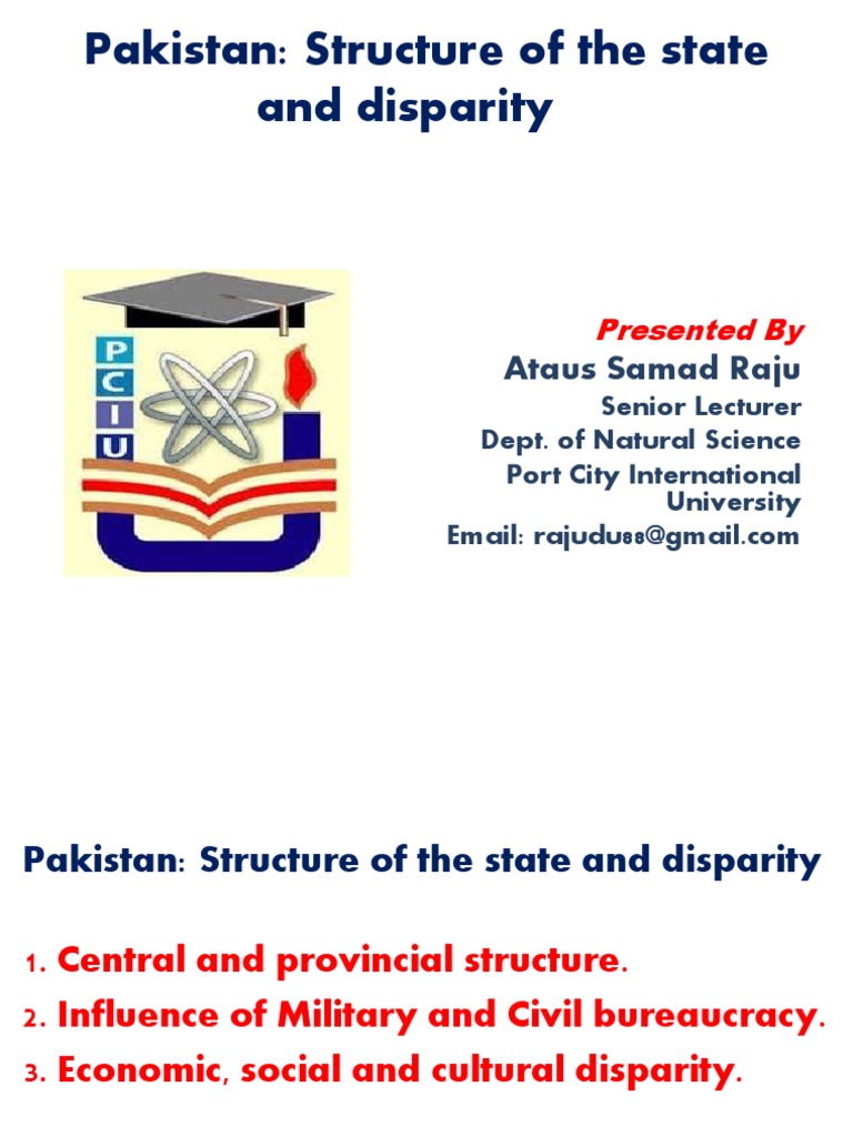 Pakistan Structure of The State and Disparity. Lecture-4 | PDF ...