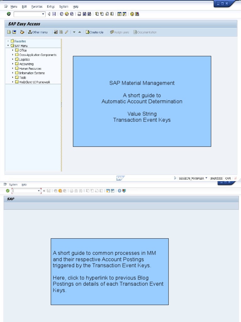 SAP MM: Automatic Account Determination | PDF | Clearing (Finance ...