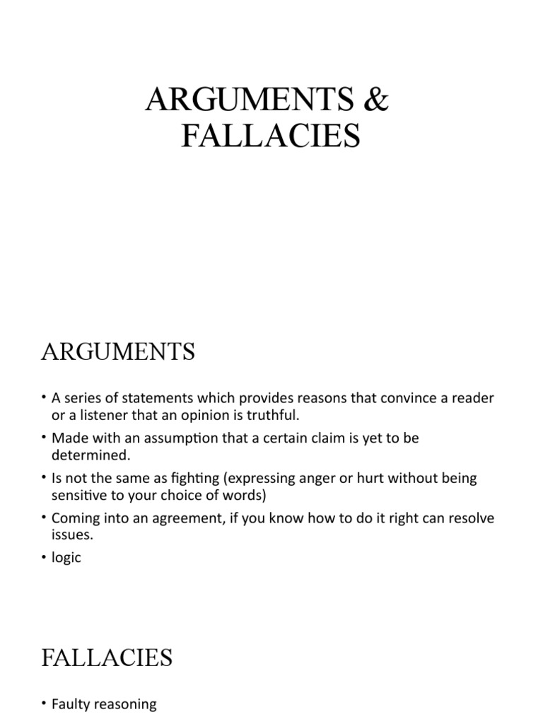 PHILO - Fallacies | PDF | Fallacy | Argument