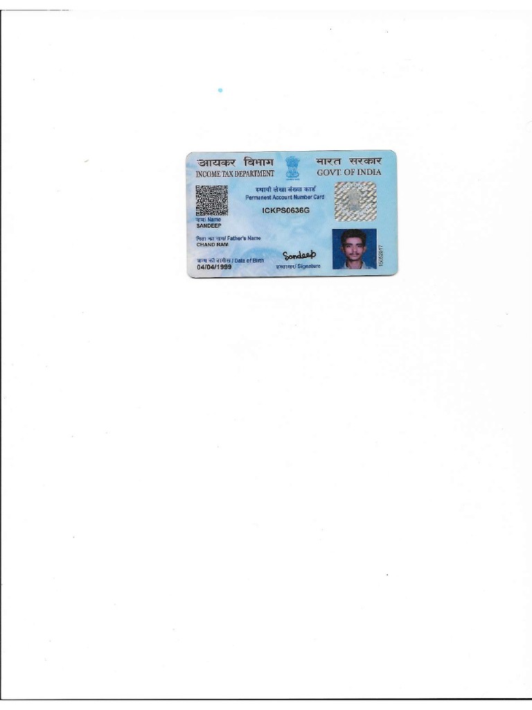 Sandeep Pan Card | PDF