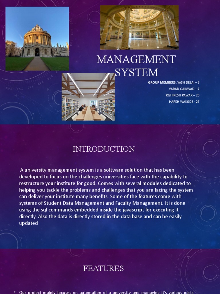 University Management System Overview | PDF | Computers
