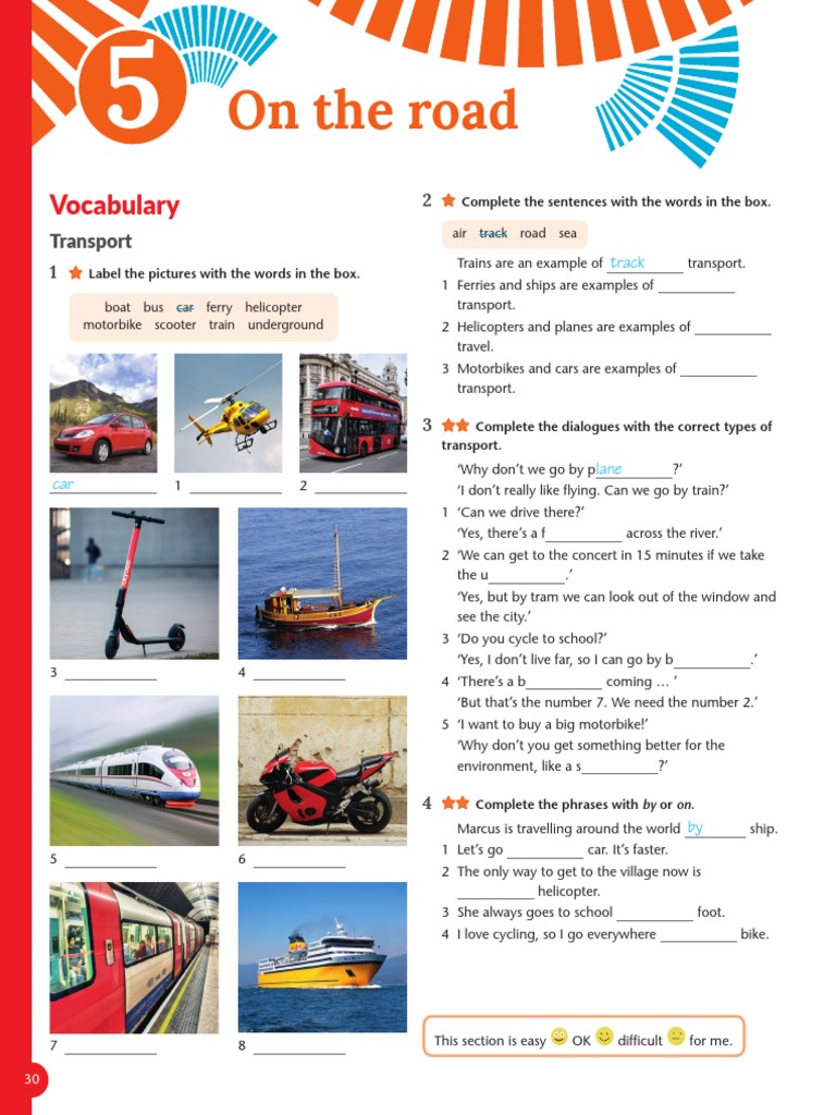 On Track Work Book 1 - Unit 5 (Spanish) | PDF | Transport