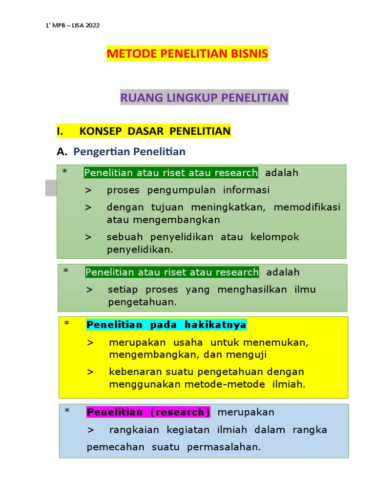 MPB 2 Pengertian Dan Ruang Lingkup | PDF