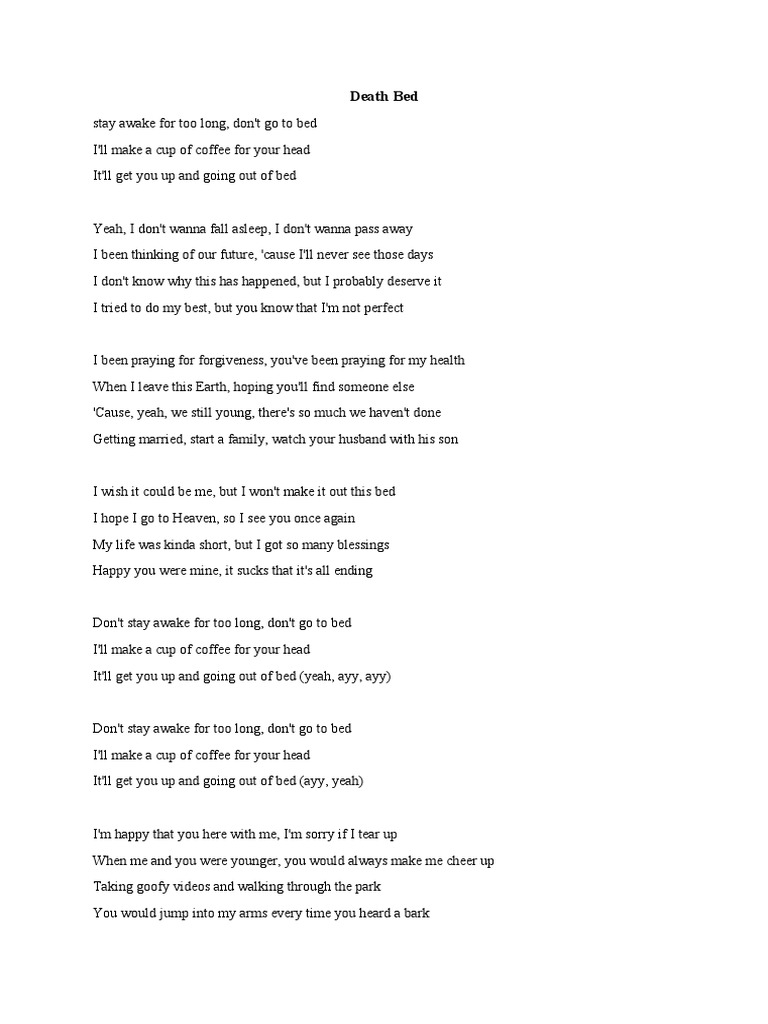 Lirik Lagu Death Bad | PDF