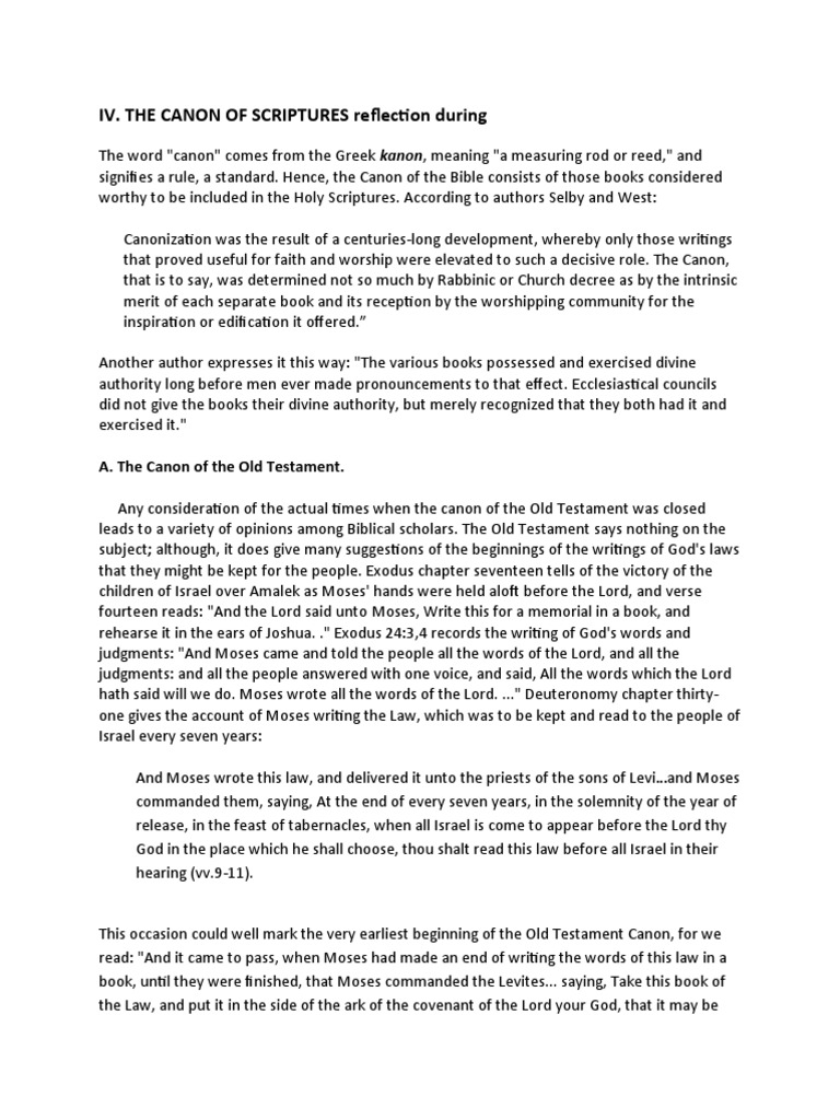 Understanding the Bible's Canonization | PDF | Biblical Inerrancy ...
