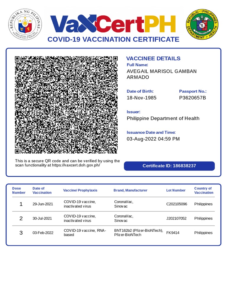 Vaccination Certificate | PDF