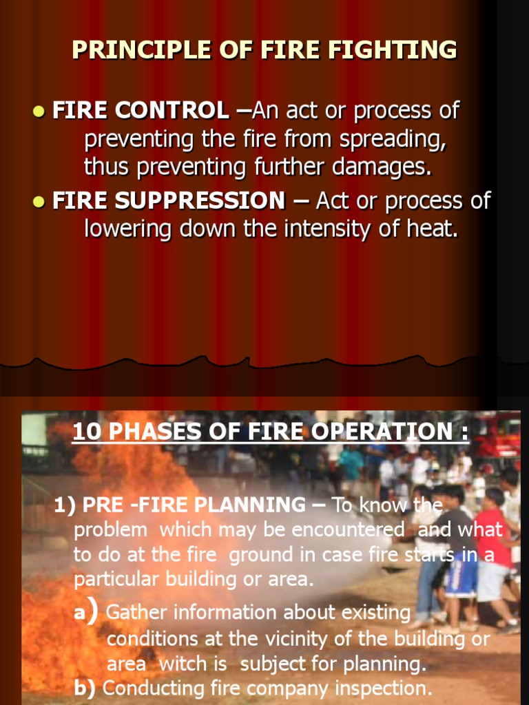 Principle of Firefighting 10 Phases of Fire | PDF | Fires | Firefighter