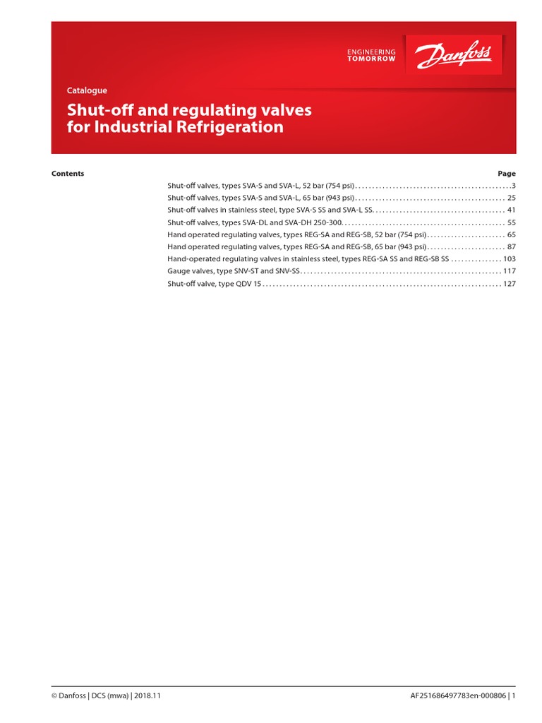 Danfoss Refrigerant Valves | PDF