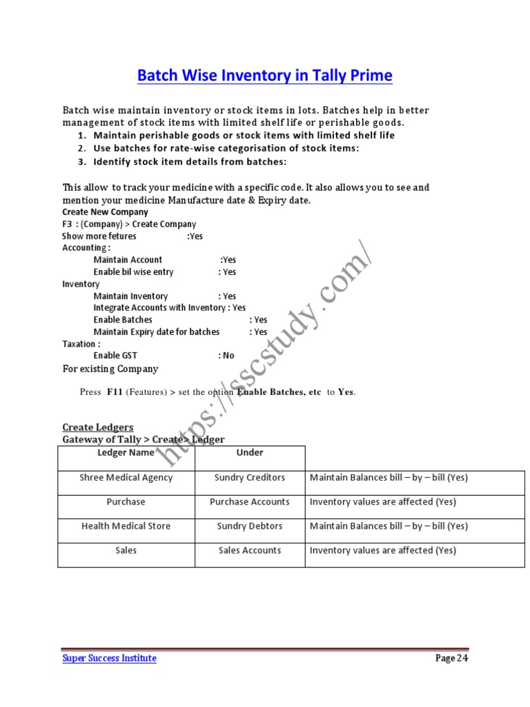 Tally Questions Batch Wise Entry PDF | PDF | Inventory | Shelf Life