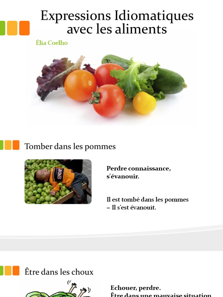 Expressions Idiomatiques Alimentaires | PDF | Nourriture et boisson ...
