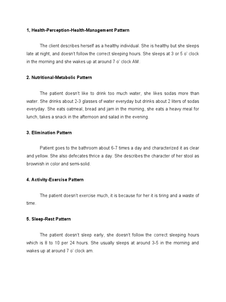 Health-Perception-Health-Management Pattern | PDF