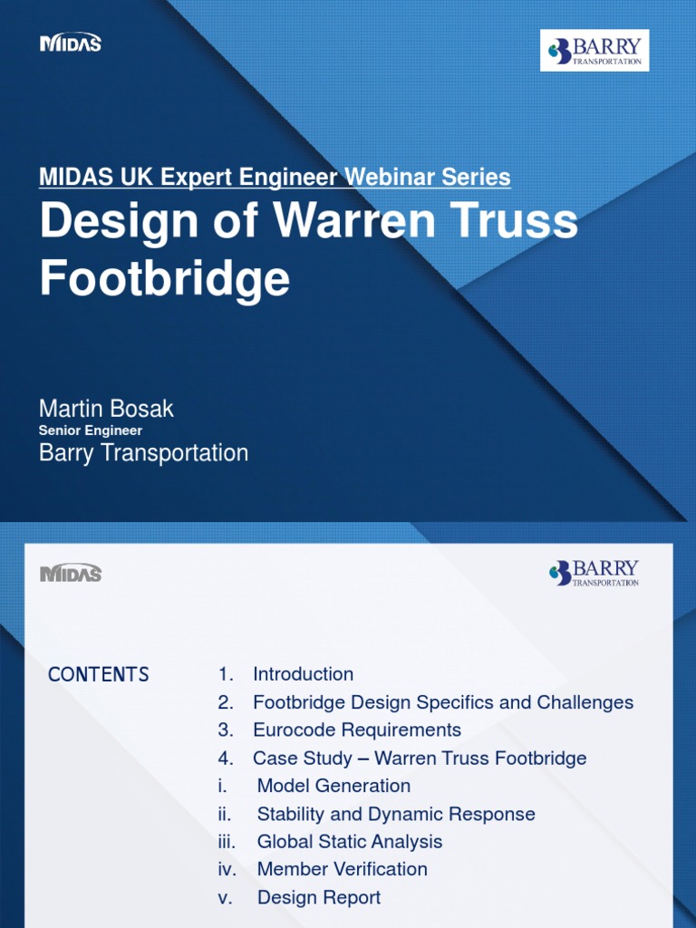 Design of Warren Truss Steel Footbridge | Download Free PDF | Bridge ...