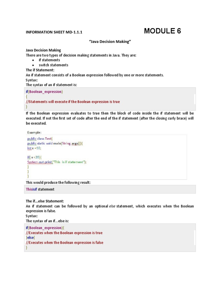 Java Decision and Loops | PDF | Control Flow | Parameter (Computer Programming)
