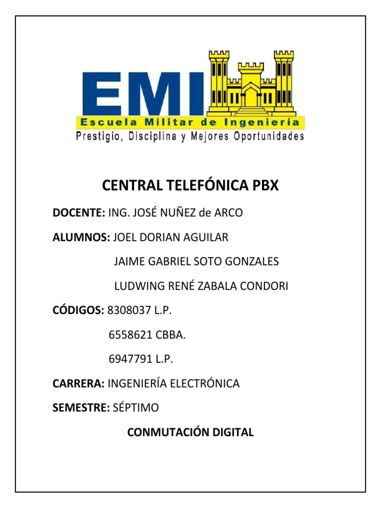 Implementación de Central Telefónica PBX | PDF | Ingeniería Informática ...