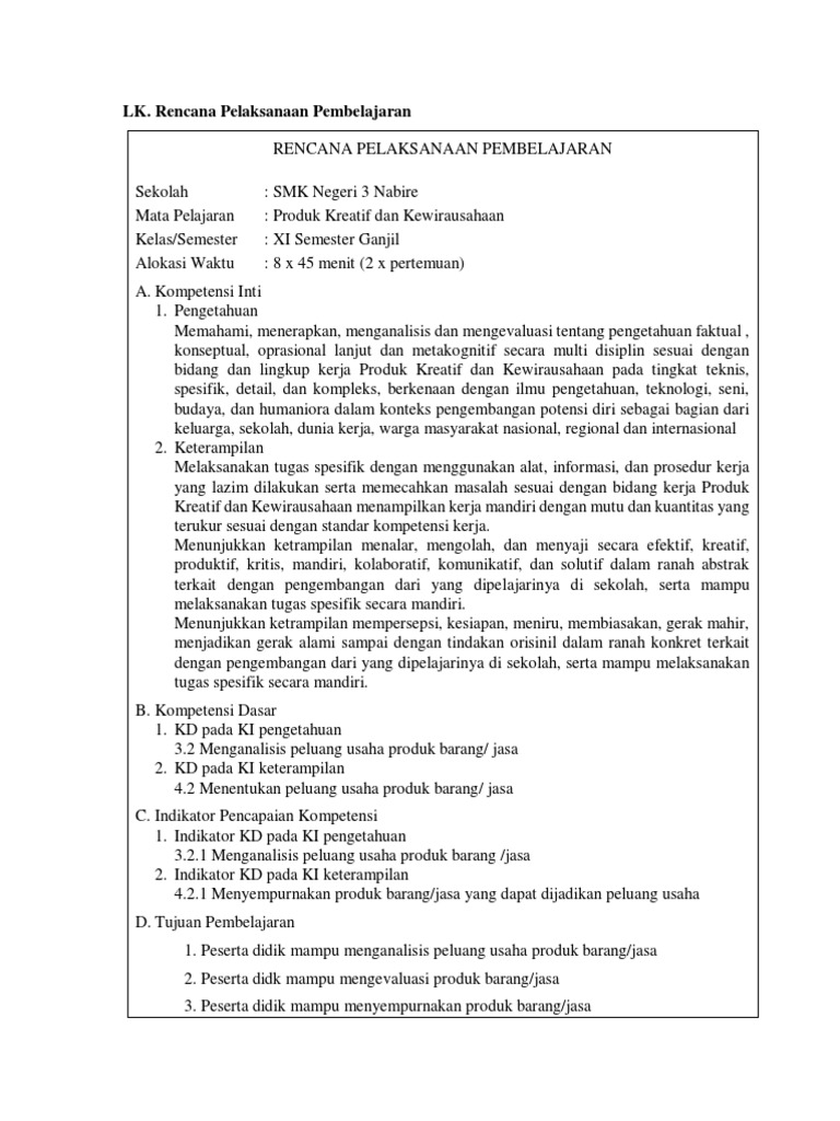 RPP PPG | PDF | Karier & Perkembangan | Seni