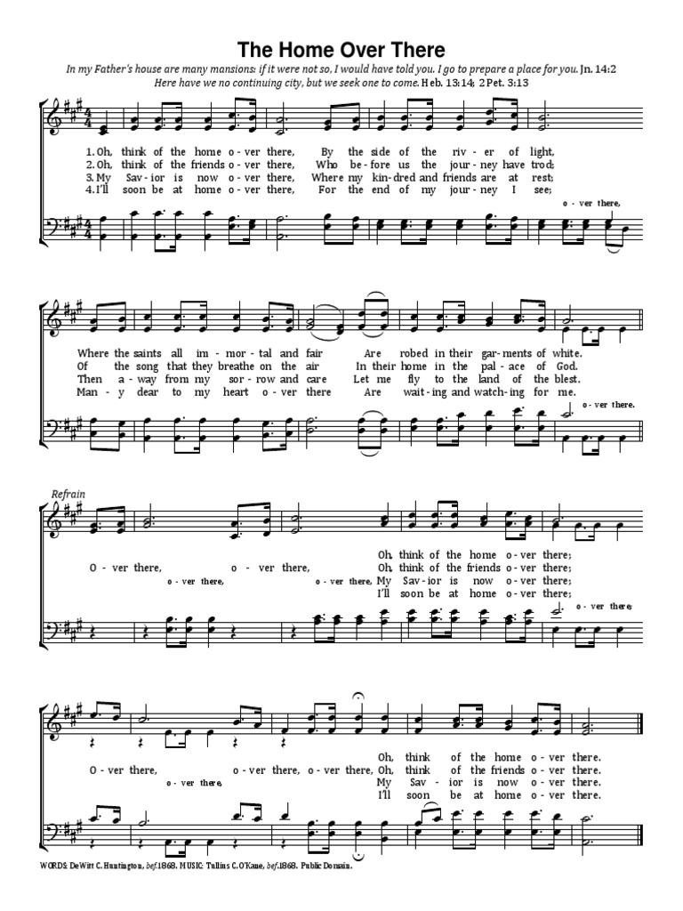The Home Over There Hymn Lyrics | PDF