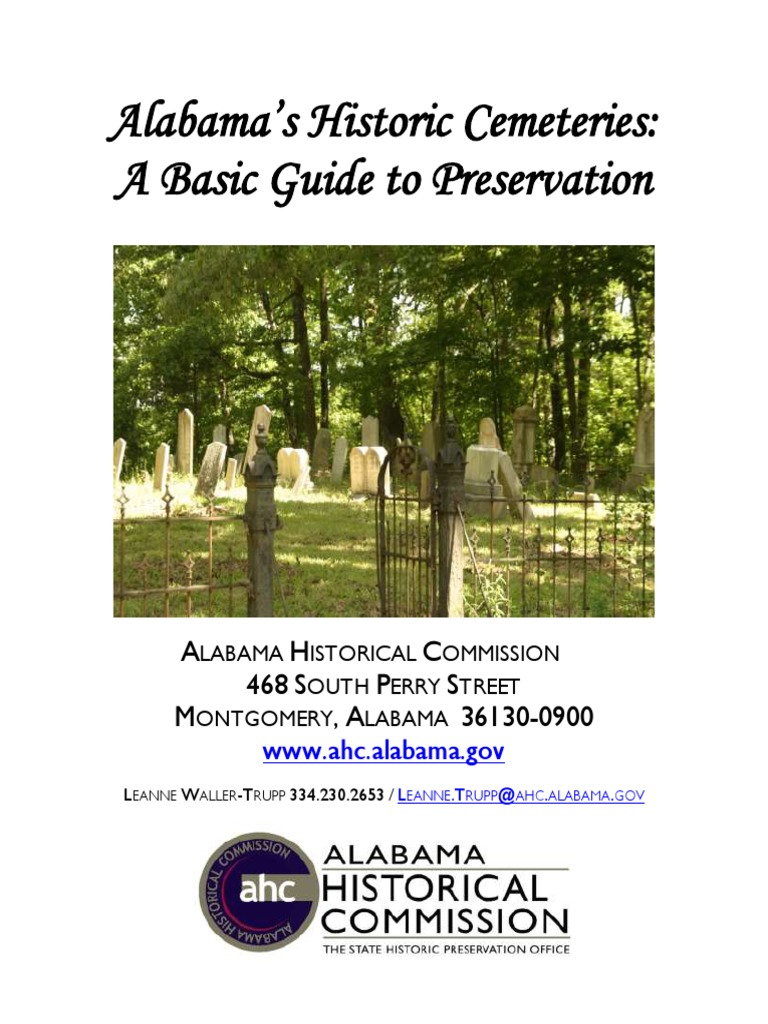 2021 Alabama's Historic Cemeteries A Basic Guide To Preservation | PDF ...